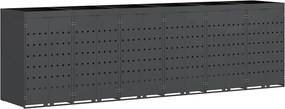 Úložný box na 6 popelnic Antracit 408 x 77,5 x 121,5 cm 3394747