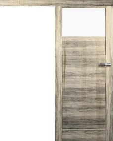 posuvné interiérové dveře na stěnu vasco doors TEO model 2 Průchozí rozměr: 70 x 197 cm, Orientace dveří: Levé dveře, Dekor: Bílá