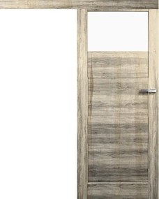 posuvné interiérové dveře na stěnu vasco doors TEO model 2 Průchozí rozměr: 70 x 197 cm, Orientace dveří: Levé dveře, Dekor: Buk jasmínový