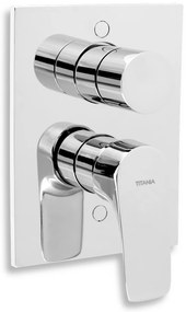 Novaservis Titania Nice Vanová a sprchová podomítková baterie s přepínačem, chrom, 97050R,0
