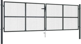 Pletivá zahradní branka pozinkovaná ocel 400 x 125 cm šedá 145778