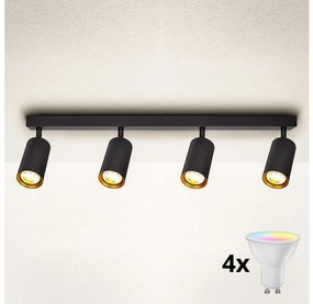Brilagi - LED Stmívatelné bodové svítidlo SELE 4xGU10/6,5W/230V černá/zlatá