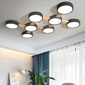 Toolight - LED stropní svítidlo APP210-3CPR, černá-hnědá, OSW-08467