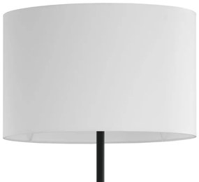 TK LIGHTING Stojací lampa - WINSTON 5142, Ø 60 cm, 230V/15W/1xE27, bílá/černá
