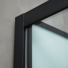 NOTRE ROCKY 80 ČERNÝ Sprchový box čtvrtkruhový s mramorovou vaničkou