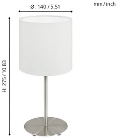 Eglo 95725- Stolní lampa PASTERI 1xE14/40W/230V