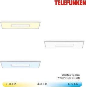 LED RGBW Stmívatelný panel LED/20W/230V stříbrná + dálkové ovládání