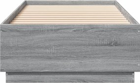 Rám postele s LED osvětlením šedý sonoma 90 x 200 cm kompozit 3209637