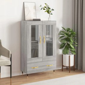 Fionshop 263911803 Skříň highboard šedá sonoma 69,5 x 31 x 115 cm kompozi