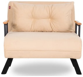 Designové rozkládací křeslo Hilarius krémové