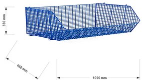 FEROPLAST spol. s.r.o Průmyslový úložný koš KS7 1050x460x350 mm, stohovatelný