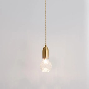 Zlaté kovové závěsné světlo Nova Luce Veda 9,5 cm