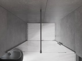 Mexen Velar, posuvné dveře do otvoru 150x200 cm, 8mm čiré sklo, grafitová matná, 871-150-000-01-66