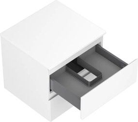 Mexen Orio, koupelnová skříňka 50 cm s horní částí, 2 zásuvky, bílá matná, 91A10-05047-2-BFFC01