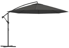vidaXL Konzolový slunečník s hliníkovou tyčí 350 cm antracitový