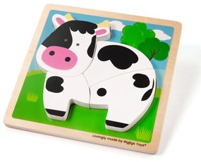 Bigjigs Toys Vkládací puzzle Kravička