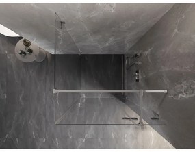 Mexen Lunar T, sklopný sprchový kout pravý 110 x 110 cm, 8mm čiré sklo, chromový profil, 834T-110-110-01-00-P