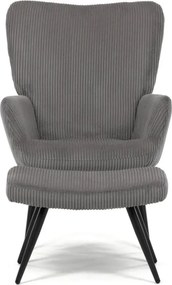 Relaxační křeslo AK-L7285 GREY6, manšestrová látka, šedá (70 x 81) cm
