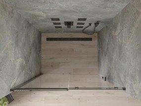 Mexen Omega posuvné sprchové dveře 160 cm, transparentní, černé - 825-160-000-70-00