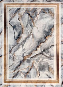 BE Koberec Porte 2001 GREY GOLD - šedozlatý obdélníkový Rozměr: 50x80 cm