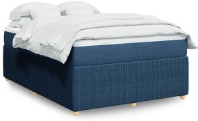 Box spring postel s matrací modrá 160x200 cm textil 3285587