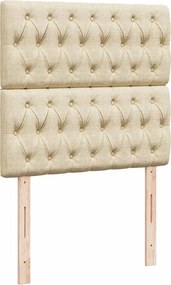 Box spring postel s matrací krémová 80 x 200 cm textil 3291507