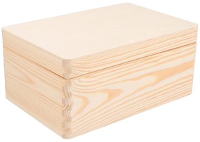 ČistéDřevo Dřevěný box s víkem 30 x 20 x 14 cm bez rukojeti