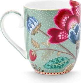 Pip Studio Blooming Tales hrneček 180ml, modrý (Malý květinový hrnek )