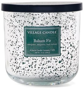 VILLAGE CANDLE Svíčka Village Candle - Balsam Fir 368 g, stříbrná barva, sklo, vosk