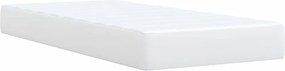 Box spring postel s matrací bílá 90x190 cm umělá kůže 3290701