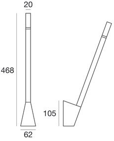 Linea Light 7227 Snake_W3, černá flexibilní LEDka k posteli bez vypínače, 2W LED 3000K, délka 47cm