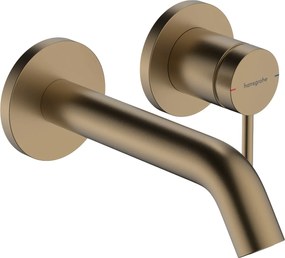 Hansgrohe Tecturis S, páková umyvadlová baterie EcoSmart+ pod omítku s výtokem 165 mm, kartáčovaný bronz, HAN-73350140