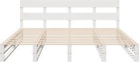 Postel bez matrace bílá 200 x 200 cm masivní borovice 3302307