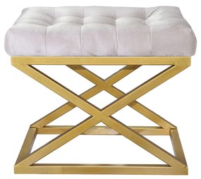 Atelier del Sofa Taburet Capraz - Gold, White, Zlatá, Bílá