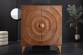 Designová vysoká komoda Venetia 120 cm hnědé mango