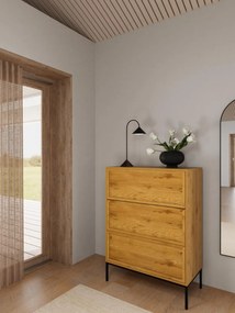 Komoda Palmdale 80 cm dub divoký/černý
