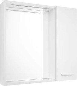Aqualine Aqualine, ZOJA/KERAMIA FRESH STRIP galerka s LED osvětlením, 60x60x14cm, pravá, bílá, 45022S