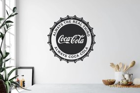 Lepy.cz Samolepka na zeď Coca Cola Velikost (šířka x výška): 40x40cm, Barevná varianta: Tmavě šedivá