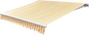 Náhradní plachta na markýzu oranžovo-bílá 350 x 250 cm polyesterová 143705