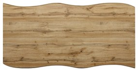 Autronic Jídelní stůl, 180x90x75 cm, MDF deska, 3D dekor divoký dub, kov, černý lak HT-880B OAK