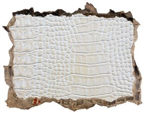 Wallmuralia Díra 3D fototapeta na stěnu Krokodýlí kůže 95x64 cm