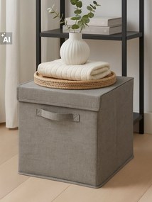 Sinsay - Skládací úložný box s rukojetí a víkem - šedá