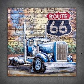 Plechový obraz Route 66 Truck