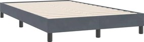 Postel Box Spring bez matrace tmavě šedá 120x220 cm samet 3315868