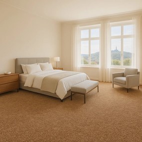 Vopi, Metrážový koberec Capri měděný - neúčtujeme odřezky z role, na míru, šíře 2m,3m,4m, hnědá, ab (mřížka), dětský pokoj
