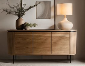 Designová komoda Lulea v dubovém vzhledu 160cm