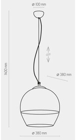 Lustr na lanku BOULETTE 1xE27/60W/230V zlatá