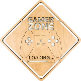 Dřevěná dekorace Gamer Zone