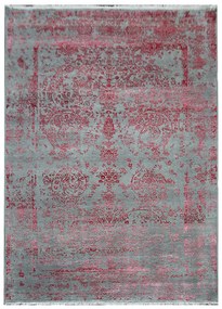 Diamond Carpets koberce Ručně vázaný kusový koberec Diamond DC-JK ROUND Silver/pink - 160x230 cm