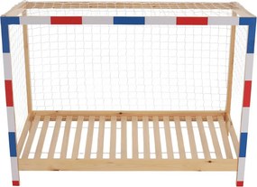 Montessori postel 90x200, přírodní/bílá/modrá/červená, FUTAL Kondela 0000396833